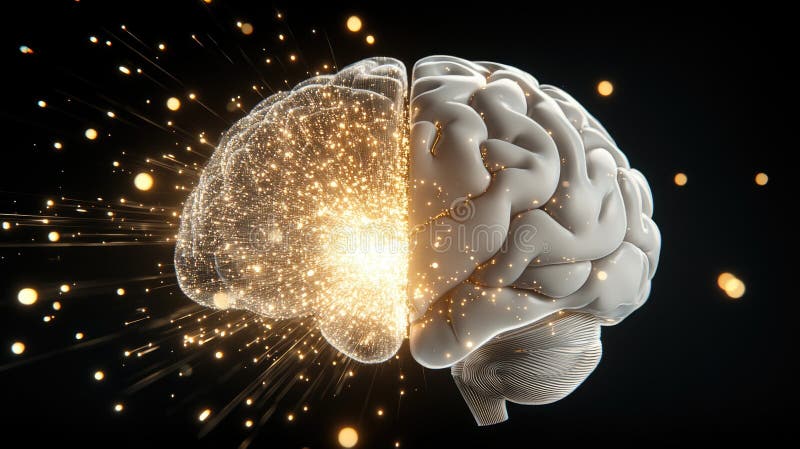 Explosive Brain and Creativity Concept with Dynamic Neural Energy Burst ...