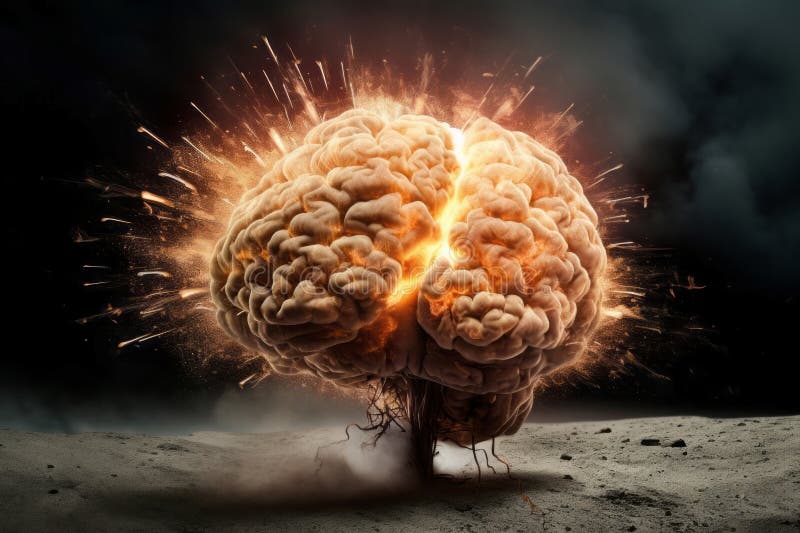 Explosive Brain Revelation. Generate Ai Stock Photo - Image of brain ...