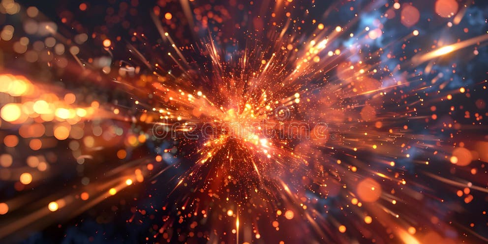 Explosive Brilliance: Abstract Firework Background, Radiant Bursts ...