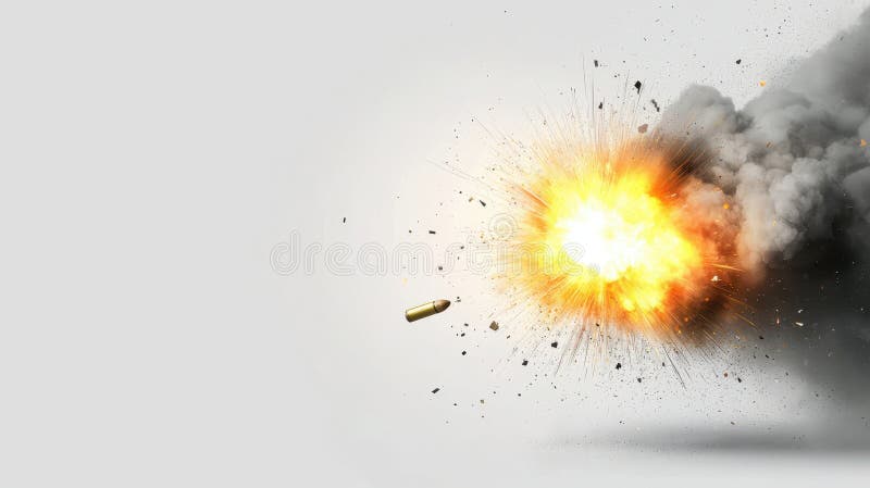 Explosive Bullet in Midair, Stunning Freezeframe of Power and Impact ...