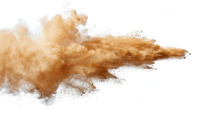 Explosive Burst of Brown Powder - Generative AI Stock Photo - Image of ...