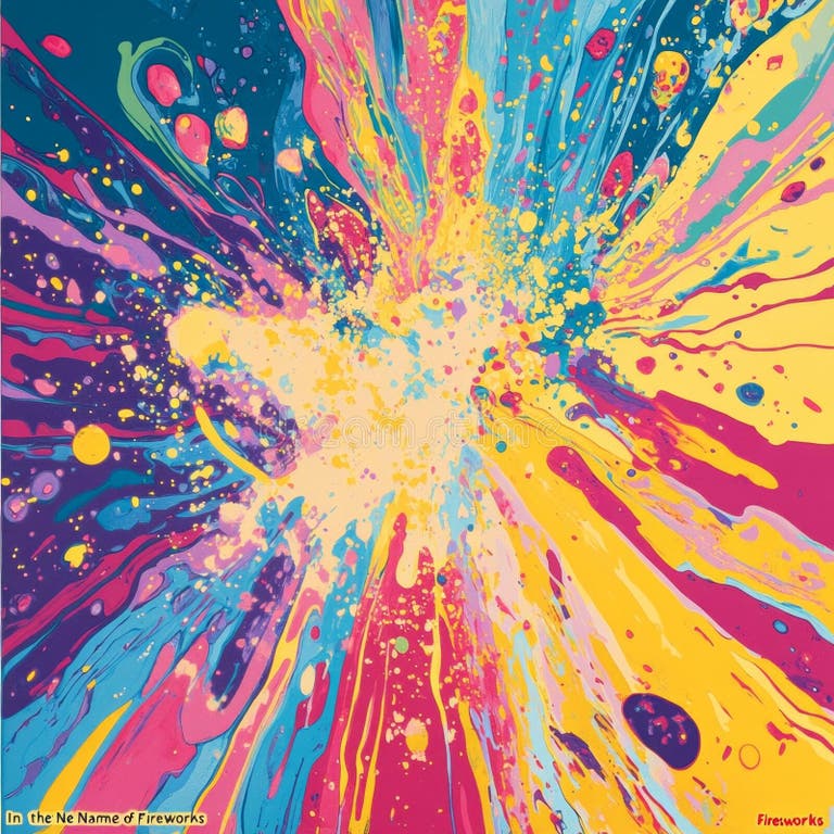 Explosive Burst of Colorful Paint Splash in Dynamic Abstract Art ...