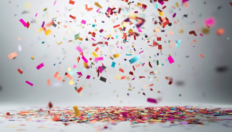 Explosive Burst of Confetti Stock Photo - Image of event, yellow: 357326404