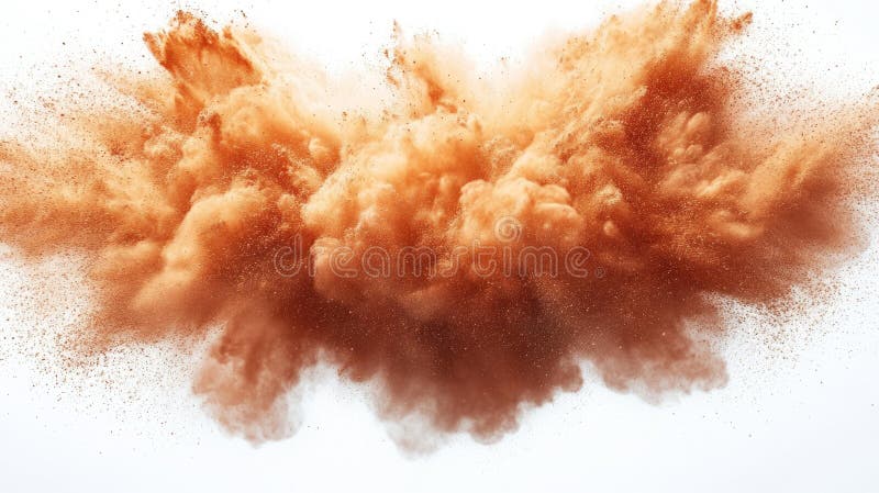 Explosive Burst of Orange Powder Generative AI Stock Illustration ...