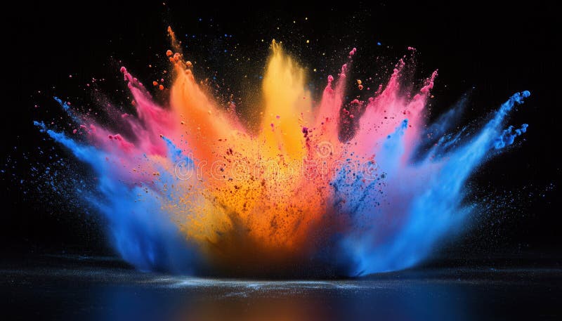 Explosive Burst of Powder stock image. Image of eruption - 354587761