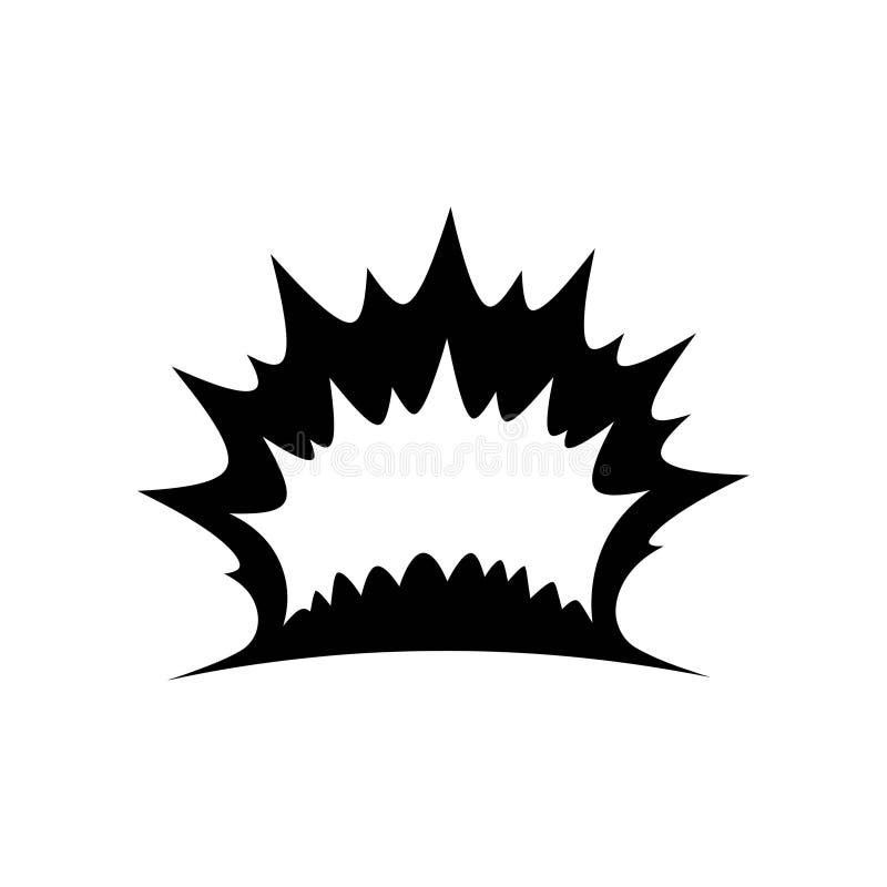 Explosive Burst Shape in Bold Black Color with Sharp Edges and Dynamic ...