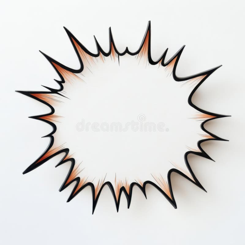 Explosive Burst Shape with Sharp Edges on Clean Background Stock ...