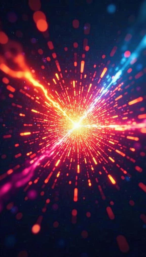 Explosive Bursts of Colorful Lights in a Symmetrical Pattern ...