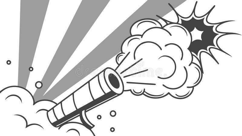 Explosive Cannon Firing Vector Art, Power & Impact, Vector Design ...