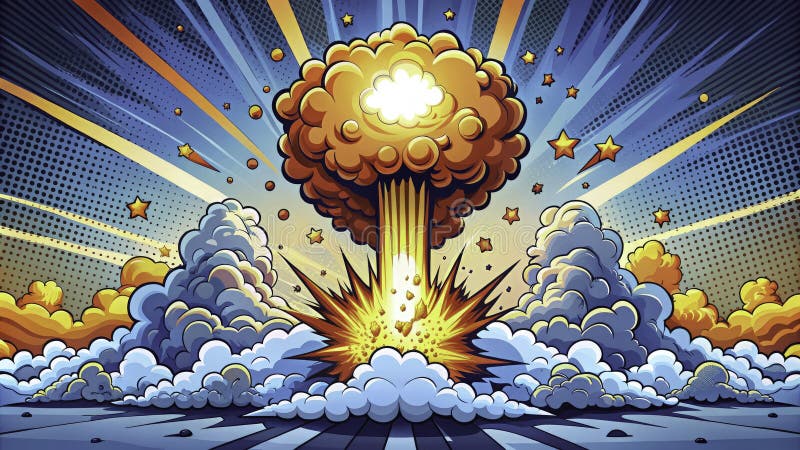 Explosive Cartoon Illustrations: Dynamic Vector Bomb Blast Effects for ...