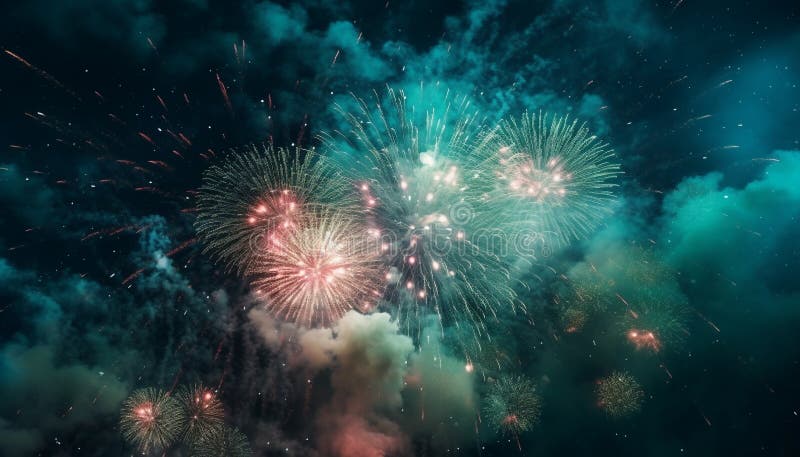 Explosive Celebration Ignites Vibrant Firework Display Outdoors ...