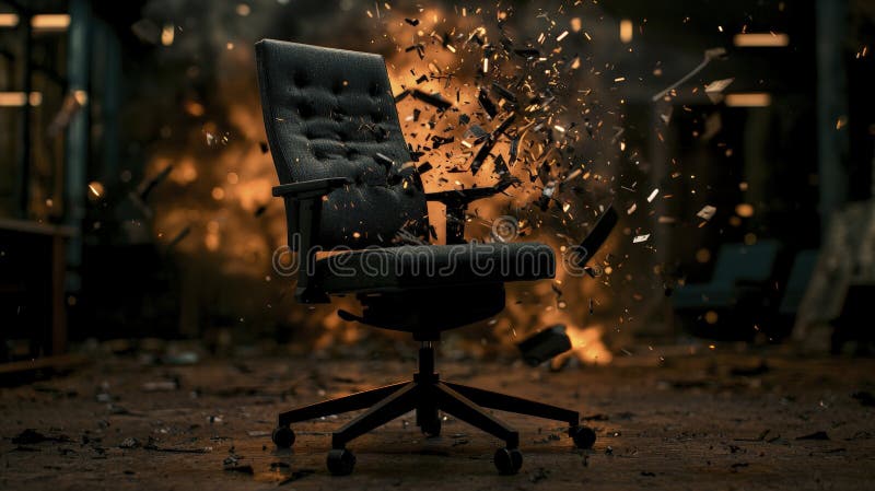 Explosive Chair Destruction in Abandoned Warehouse Action Scene ...