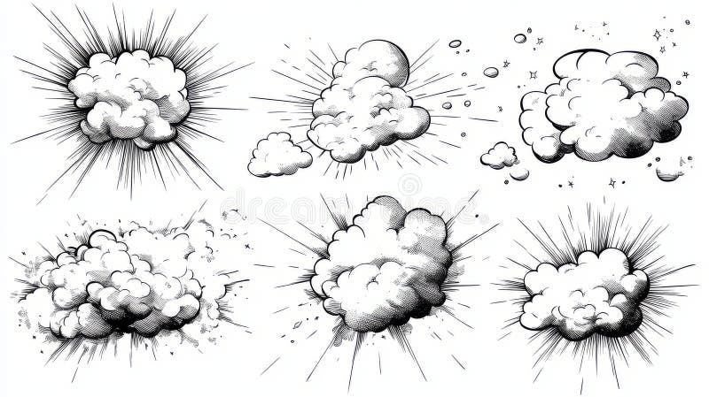Explosive Cloud Effects with Detailed Bursts and Varied Shapes for ...