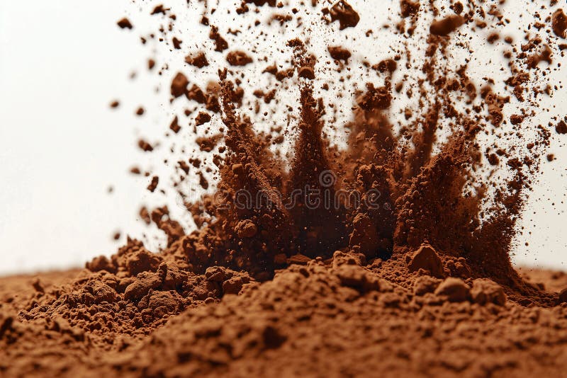 Explosive Cocoa Dust Eruption Stock Illustration - Illustration of ...