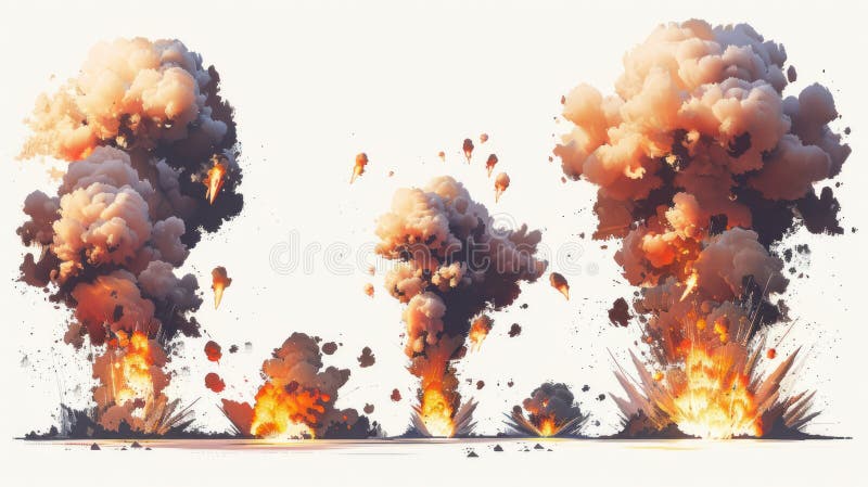 Explosive Collection: Set of Cut-Out Explosions for Visual Effects and ...