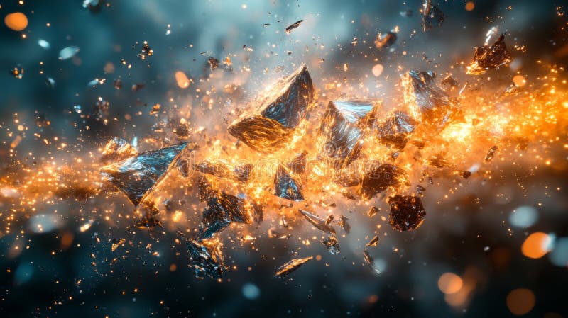 Explosive Collision of Metallic Fragments Creating a Burst of Light and ...