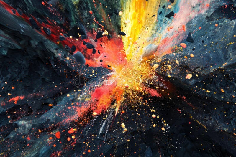 Explosive Color Burst Abstract Background Stock Illustration ...
