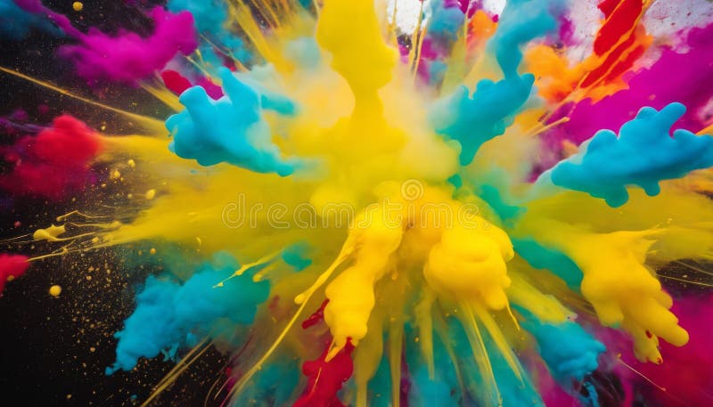 Explosive Color Burst stock illustration. Illustration of backdrop ...