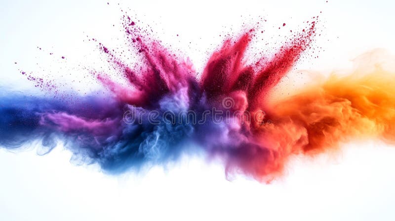 Explosive Color Burst Generative AI Stock Illustration - Illustration ...