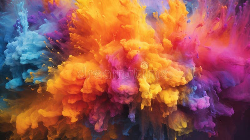 Explosive Color Burst in Vibrant Color. Abstract Art and Creative ...