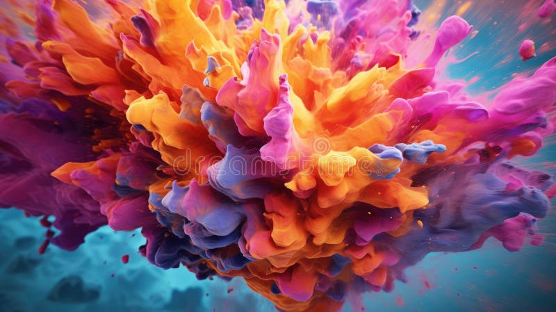 Explosive Color Burst in Vibrant Color. Abstract Art and Creative ...