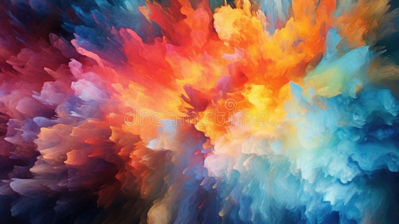 Explosive Color Burst in Vibrant Color. Abstract Art and Creative ...