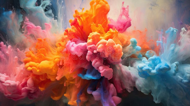 Explosive Color Burst in Vibrant Color. Abstract Art and Creative ...
