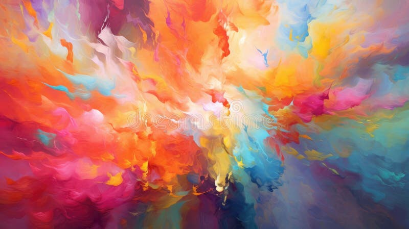 Explosive Color Burst in Vibrant Color. Abstract Art and Creative ...