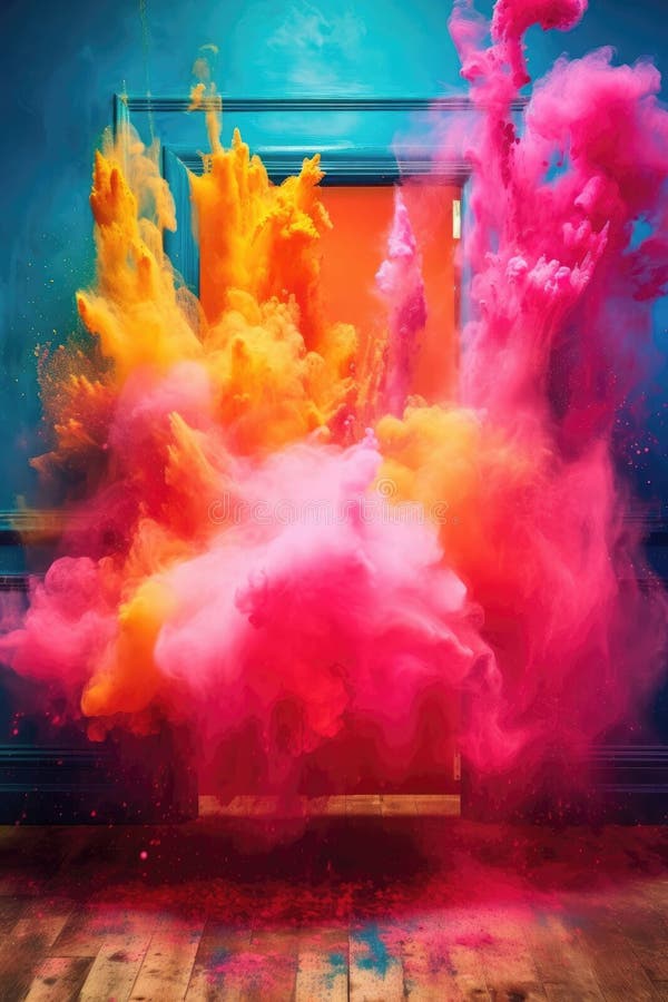 Explosive Color Burst in Vibrant Color. Abstract Art and Creative ...