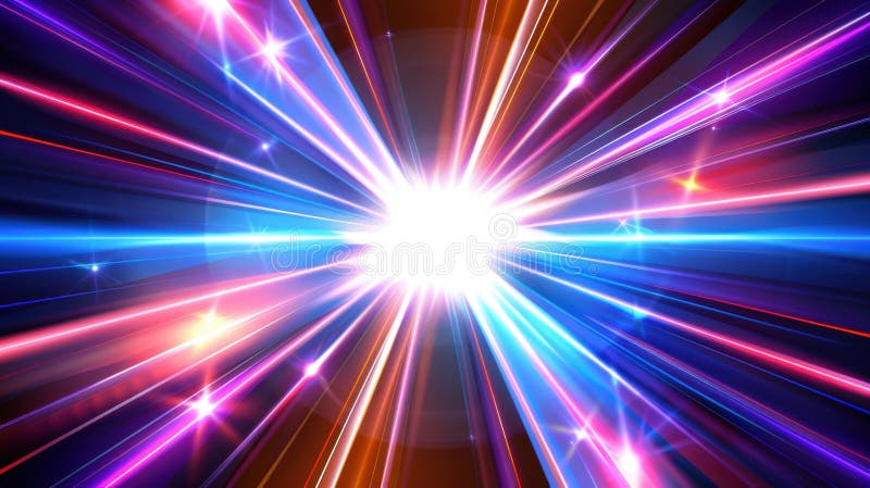 Explosive Color Burst - Vibrant Abstract Light Rays Background Stock ...