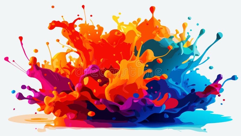 Explosive Color Burst a Vibrant Splash of Hues Stock Illustration ...