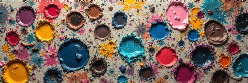 Explosive Color Palette with Vibrant Splashes and Textures Stock Image ...
