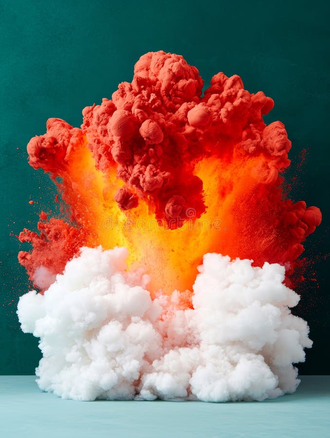 Explosive Colorful Clay Concept with 3D Effect for Creative ...