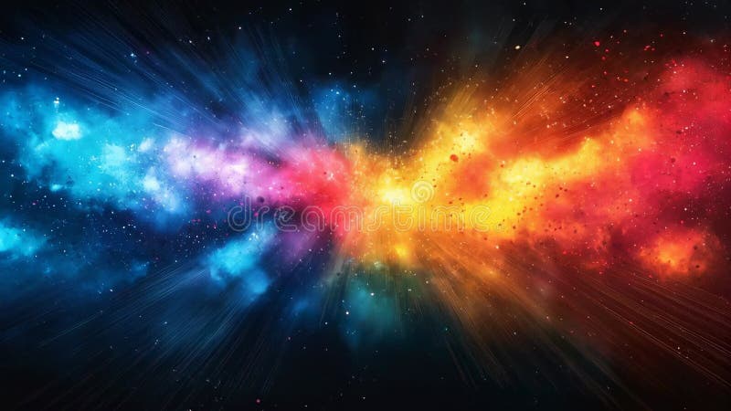 Explosive Colors of a Cosmic Nebula in the Universe Stock Video - Video ...