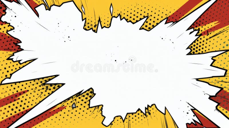 Explosive Comic Background with Bold Colors and Rough Edges Stock ...