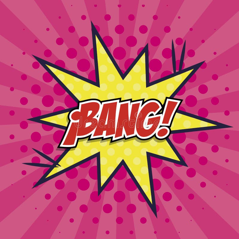 Explosive Comic with Bang Word Pop Art Style Stock Vector ...