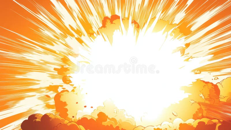 Explosive Comic Book Blast Background with Radiating Lines Stock Image ...