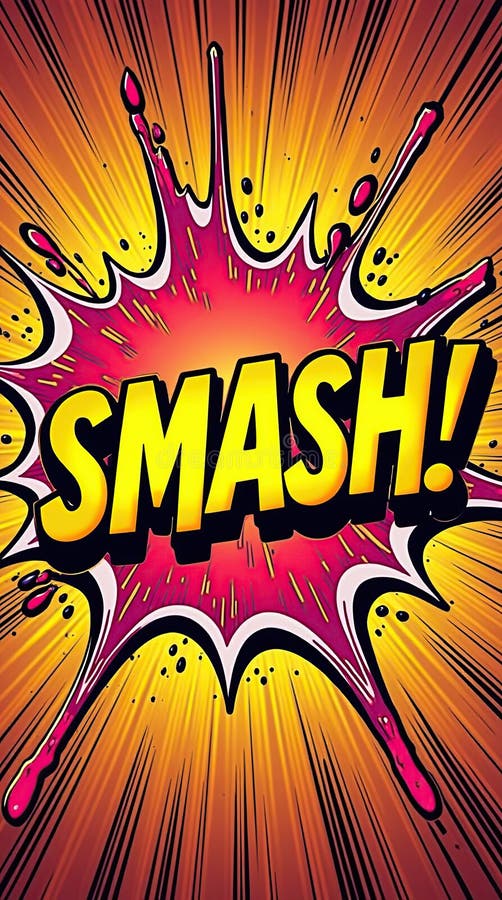 Explosive Comic Book Style Art with Vibrant Colors and Bold Text Stock ...