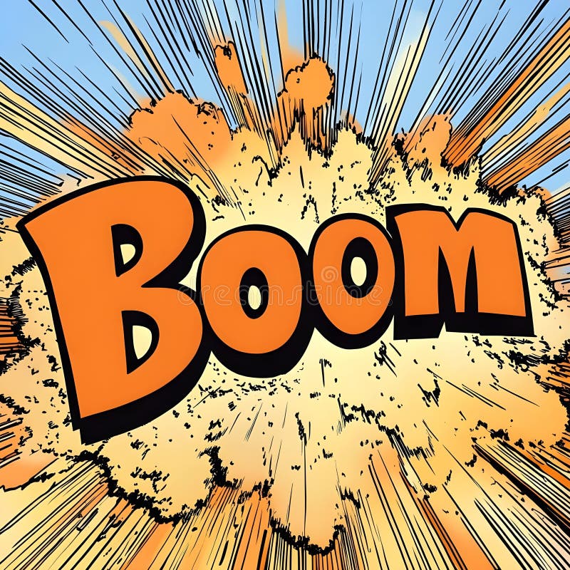 Explosive Comic Book Style Graphic with Vibrant Colors and Bold ...