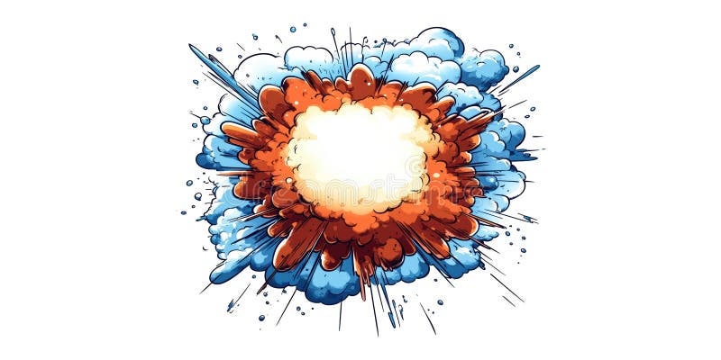 Explosive Comic Style Burst Illustration. Dynamic Energy and Impact ...