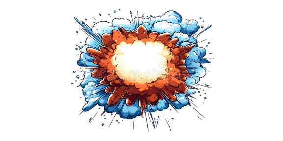 Explosive Comic Style Burst Illustration. Dynamic Energy and Impact ...