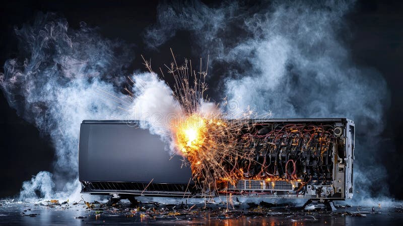 Explosive Computer Malfunction Causes Fire and Smoke in Industrial ...