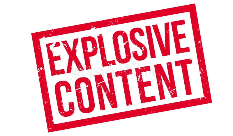 Explosive Content Rubber Stamp Stock Illustration - Illustration of ...