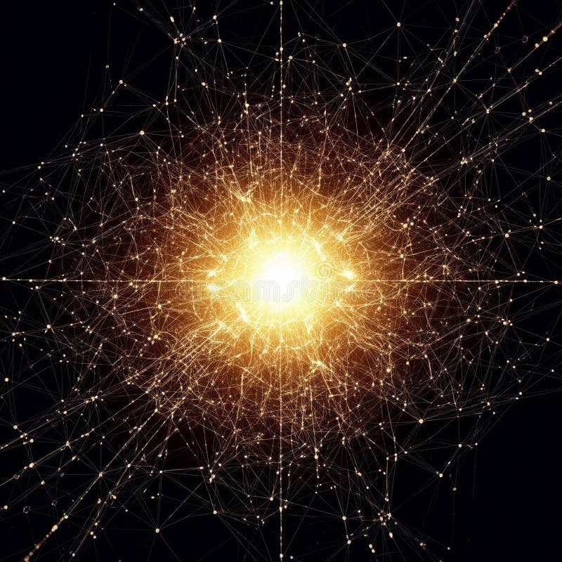 An Explosive Core of Interconnected Neural Pathways, Symbolizing ...