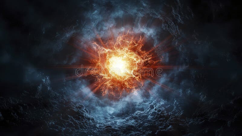 Explosive Cosmic Energy Unleashed in a Celestial Event Outer Space ...