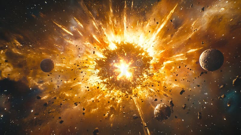 Explosive Cosmic Event: Stunning Deep Space Explosion with Debris and ...
