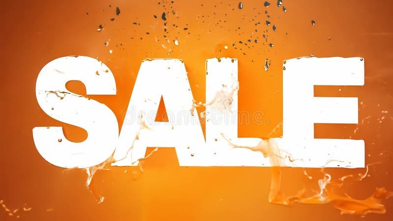 Explosive 3D Sale Animation with Dynamic Liquid Splash Effects Stock ...
