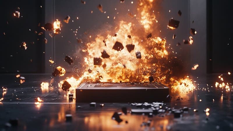 Explosive Destruction of a Device with Flying Debris and Flames in a ...