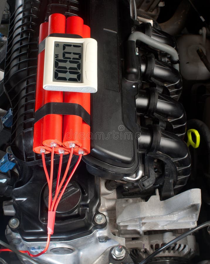 Explosive Device in Engine Bay Stock Photo - Image of cable, destroy ...
