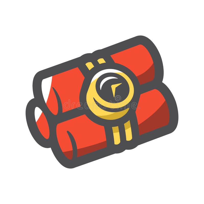 Bomb with Clock Timer Vector Cartoon Illustration Stock Vector ...